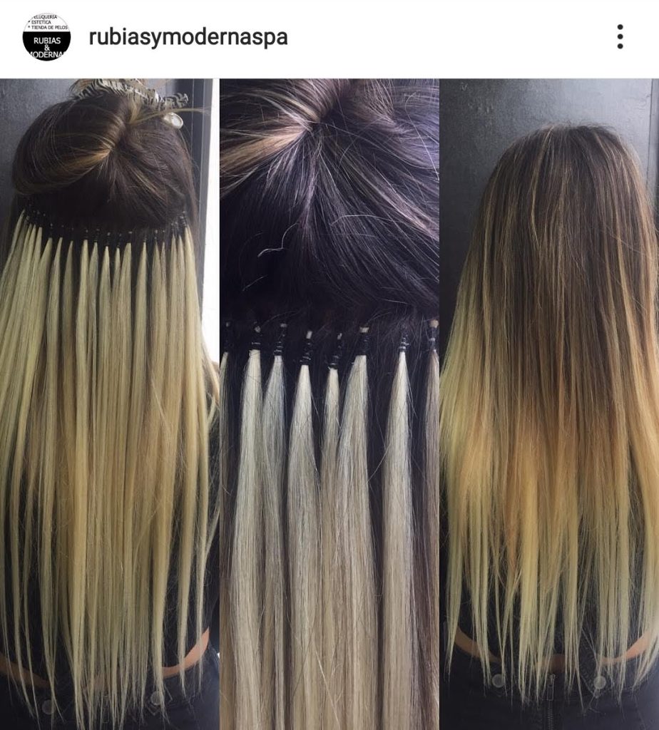 Mantenciones de extensiones por mechitas amarrada microring keratina ...